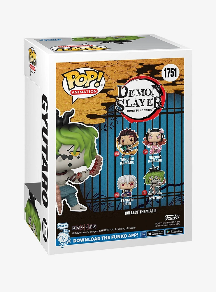 Funko Demon Slayer: Kimetsu No Yaiba Pop! Animation Gyutaro Vinyl ...