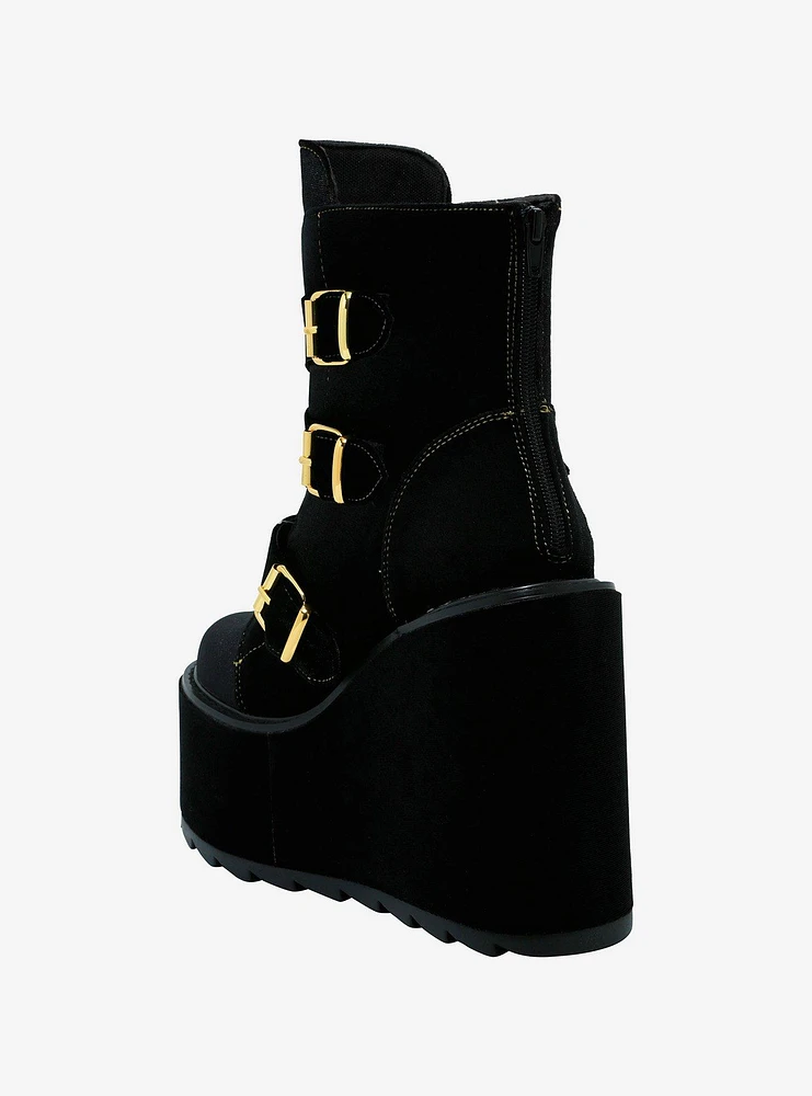 Hot Topic YRU Monster High Clawdeen Dune Lo Black Velvet Boots | Mall ...