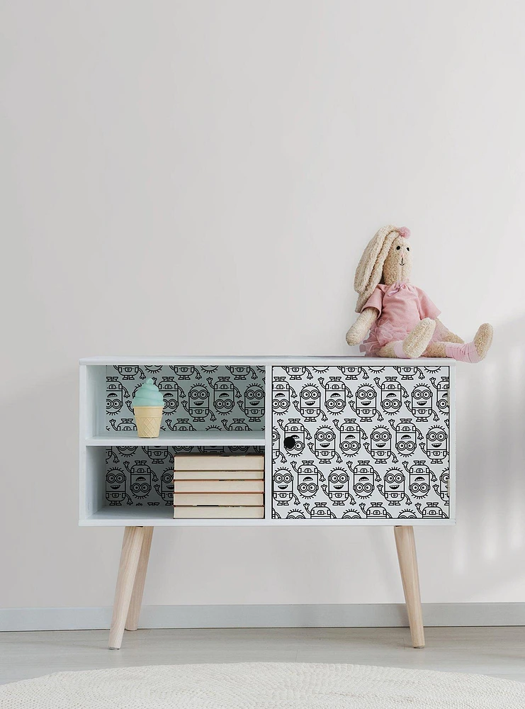 Minions Line Art Black Peel & Stick Wallpaper at Mall of America® in ...