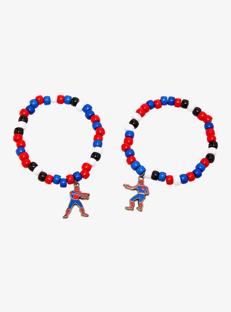 Hot Topic Marvel Spider-Man Pointing Meme Best Friend Bead Bracelet Set ...