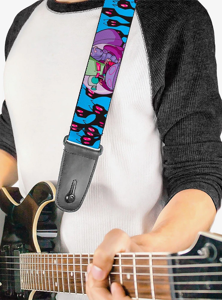 Nickelodeon Invader Zim GIR and Piggy Rule the World Guitar Strap ...