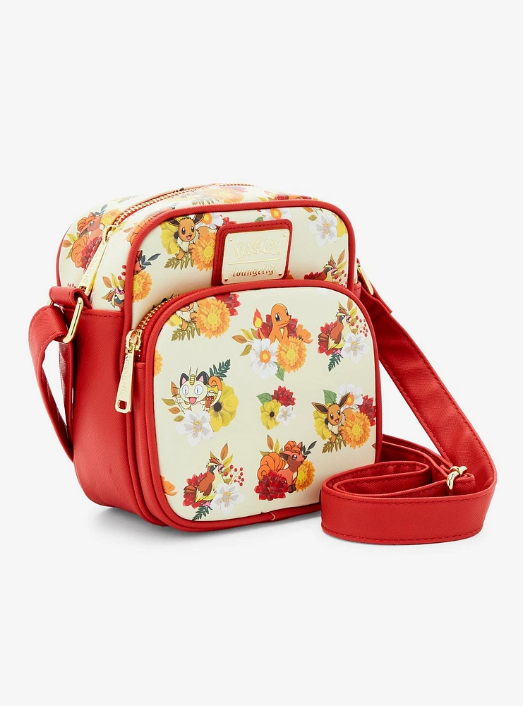 Pokemon Loungefly Pokémon Charmander & Friends Floral Crossbody Bag ...