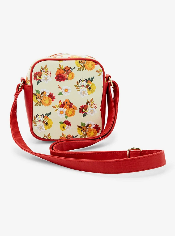 Pokemon Loungefly Pokémon Charmander & Friends Floral Crossbody Bag ...
