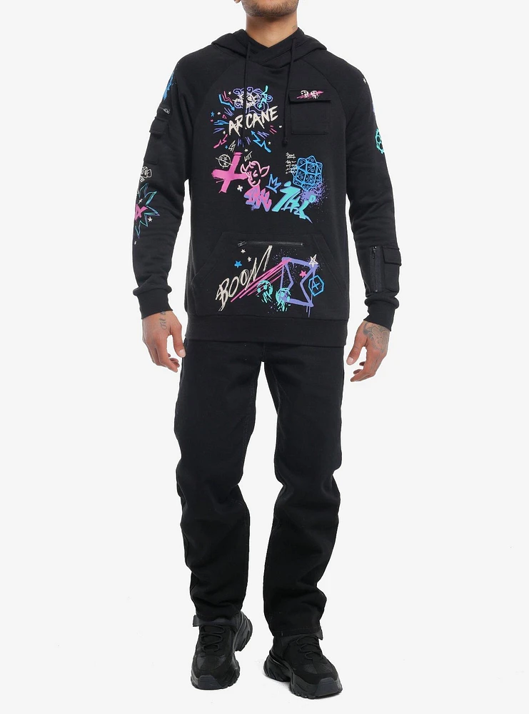 Hot Topic Arcane Jinx Graffiti Hoodie | Mall of America®