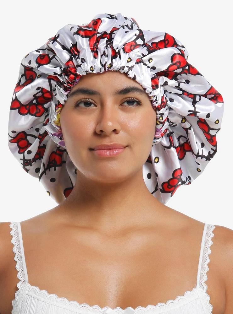 Hot Topic Hello Kitty And Friends Reversible Satin Bonnet | Mall of ...