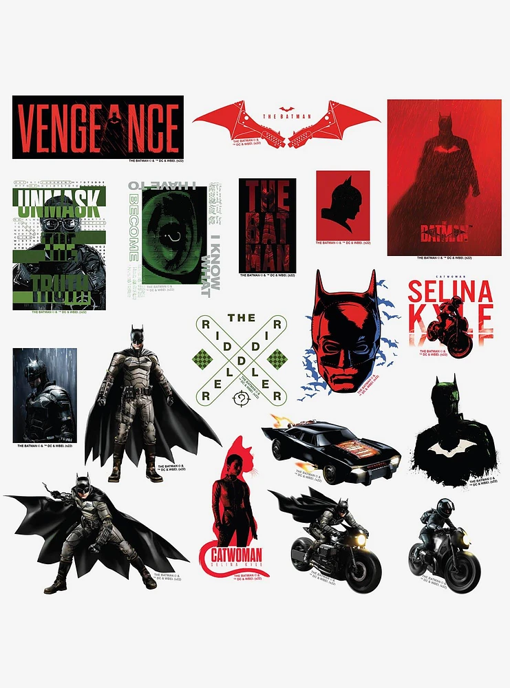 Hot Topic DC Comics The Batman (2022) 100ct Vinyl Stickers Variety Pack ...