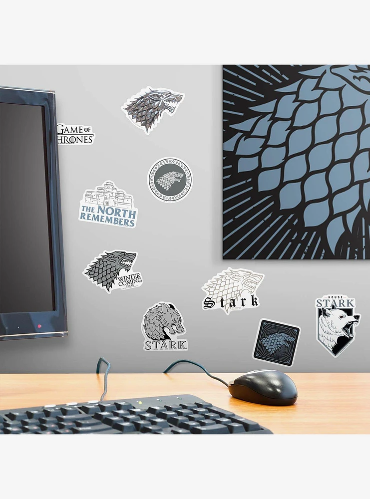 Hot Topic Game of Thrones House Stark 100ct Vinyl Stickers Variety Pack ...