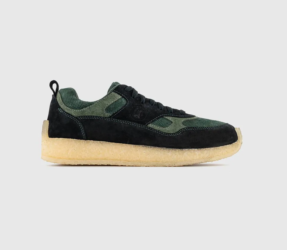 Clarks Originals Lockhill Trainers Dark Green Combi - Men's Trainers ...