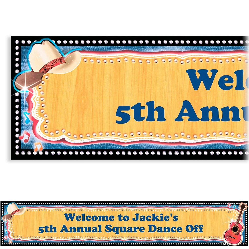 PartyCity Custom Country Western Banner 6ft | Hamilton Place