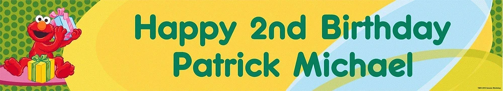 Sesame Street Custom Elmo Birthday Banner 6ft | Hamilton Place