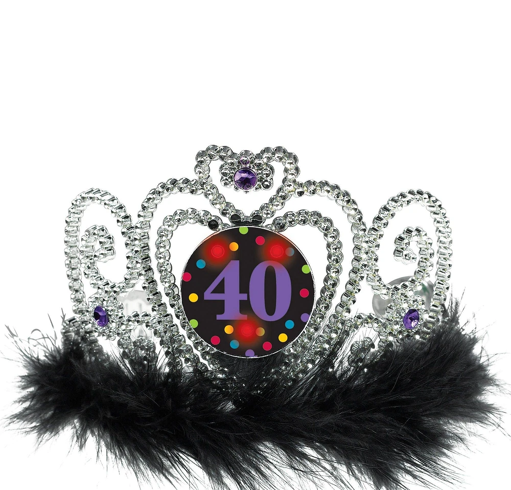 PartyCity Light-Up 40th Birthday Tiara | Hamilton Place