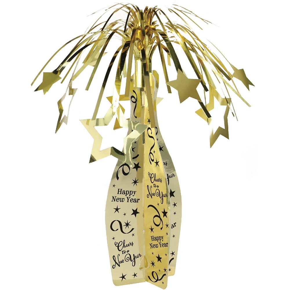 PartyCity Gold Happy New Year Cascade Centerpiece - Bubbly Celebration ...