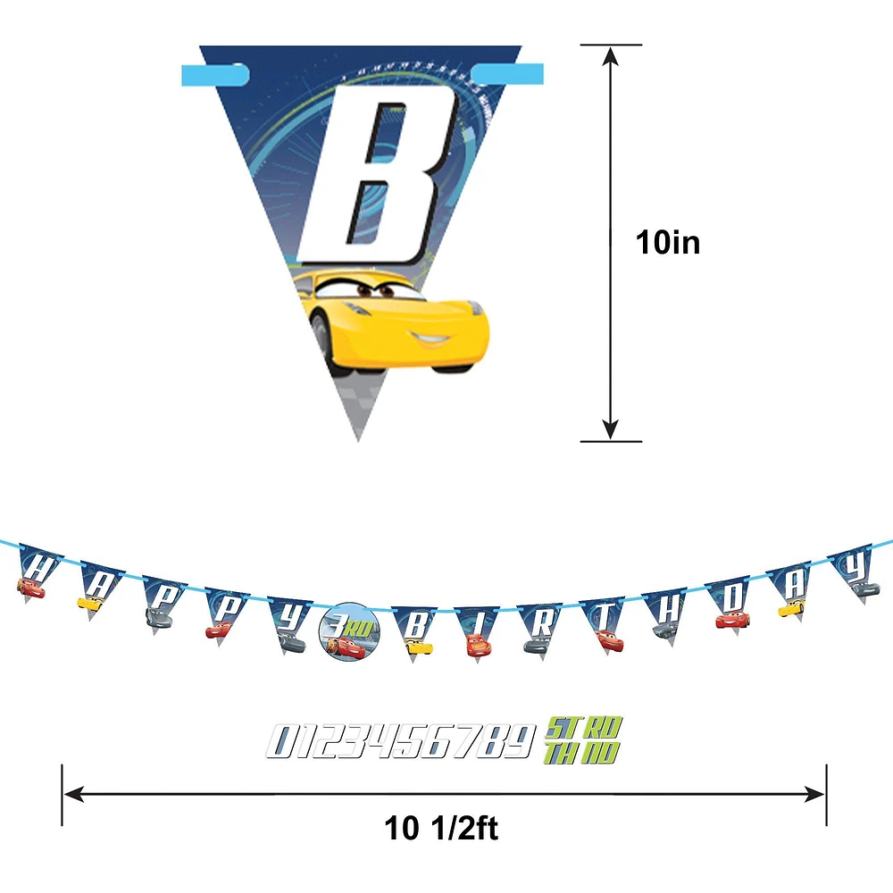 PartyCity Cars 3 Birthday Banner Kit | Hamilton Place