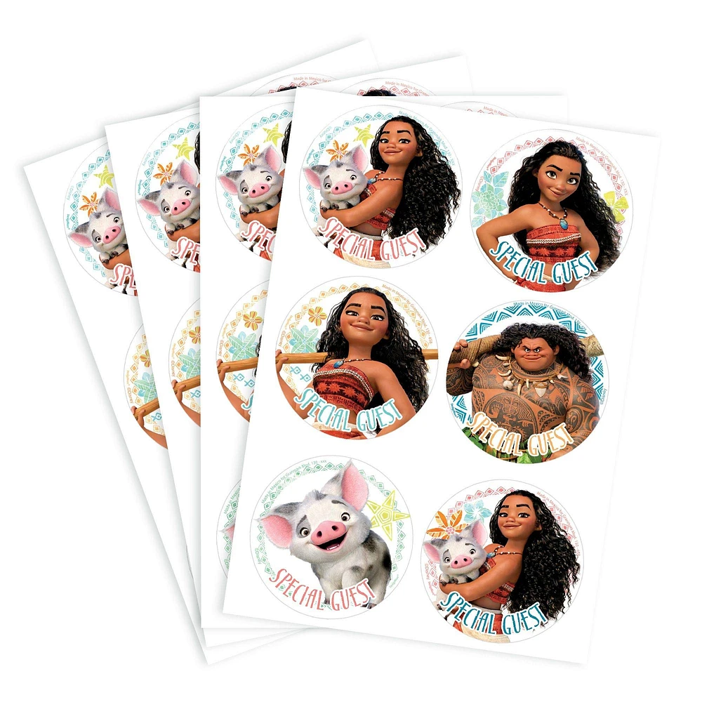 PartyCity Moana Stickers 4 Sheets | Hamilton Place