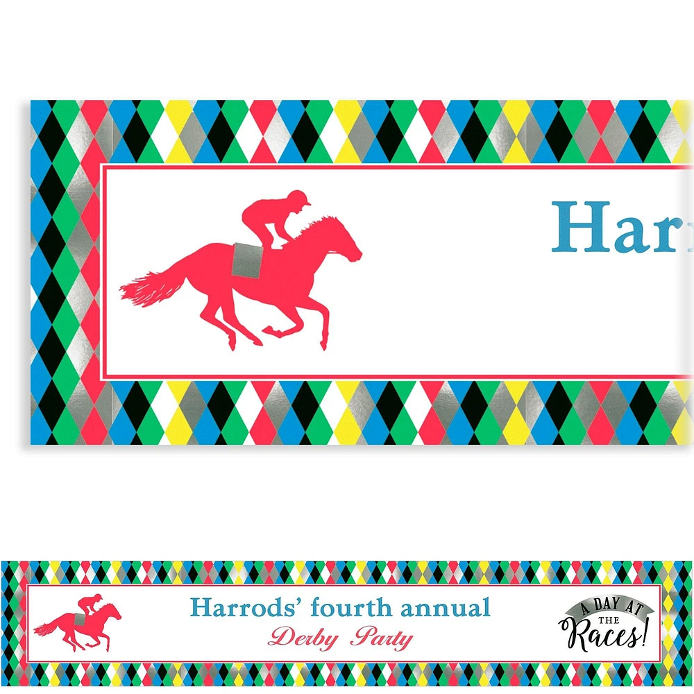 PartyCity Custom Harlequin Kentucky Derby Banner | Hamilton Place