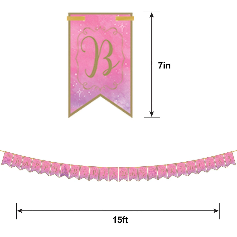 PartyCity Disney Once Upon a Time Birthday Pennant Banner | Hamilton Place