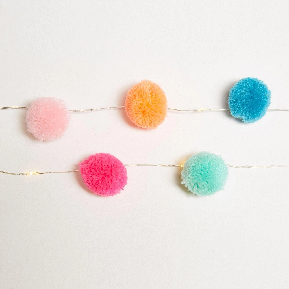 PartyCity Colorful Pom-Pom LED String Lights | Hamilton Place