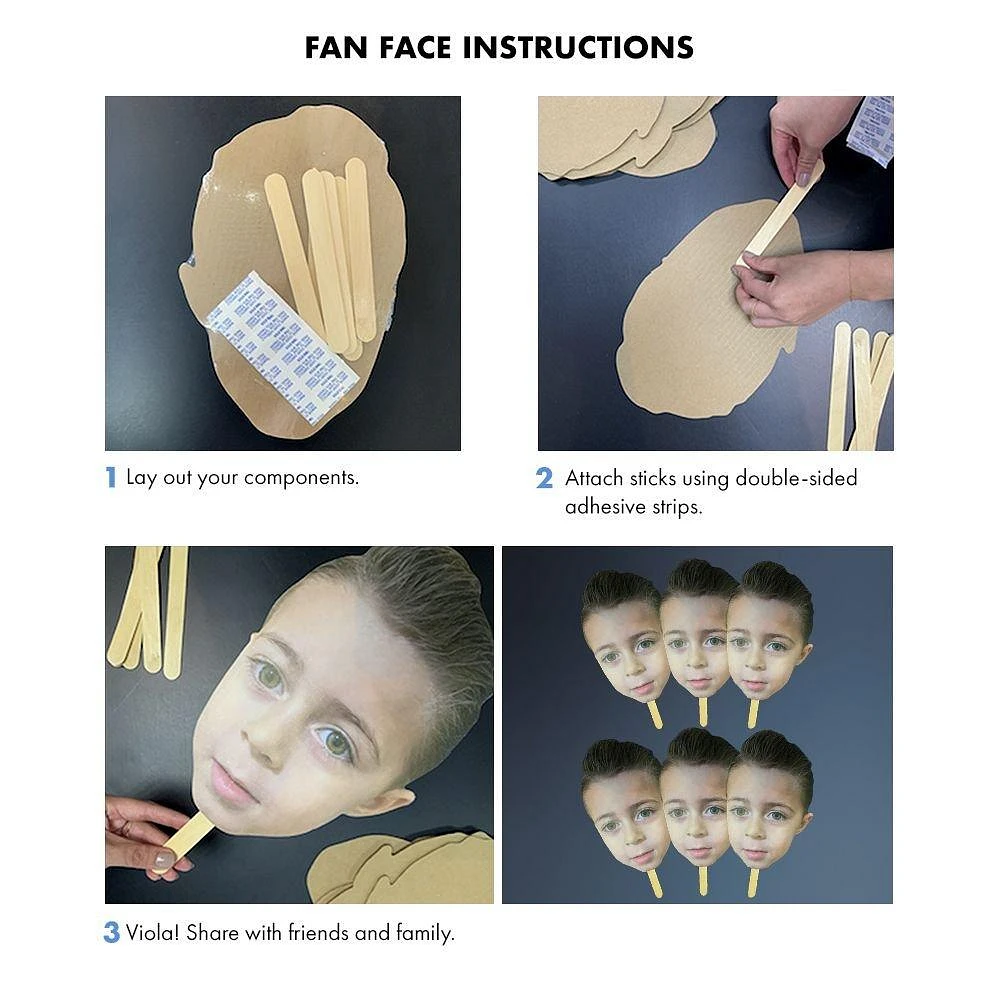 PartyCity Custom Graduation Fan Faces, 6ct | Hamilton Place