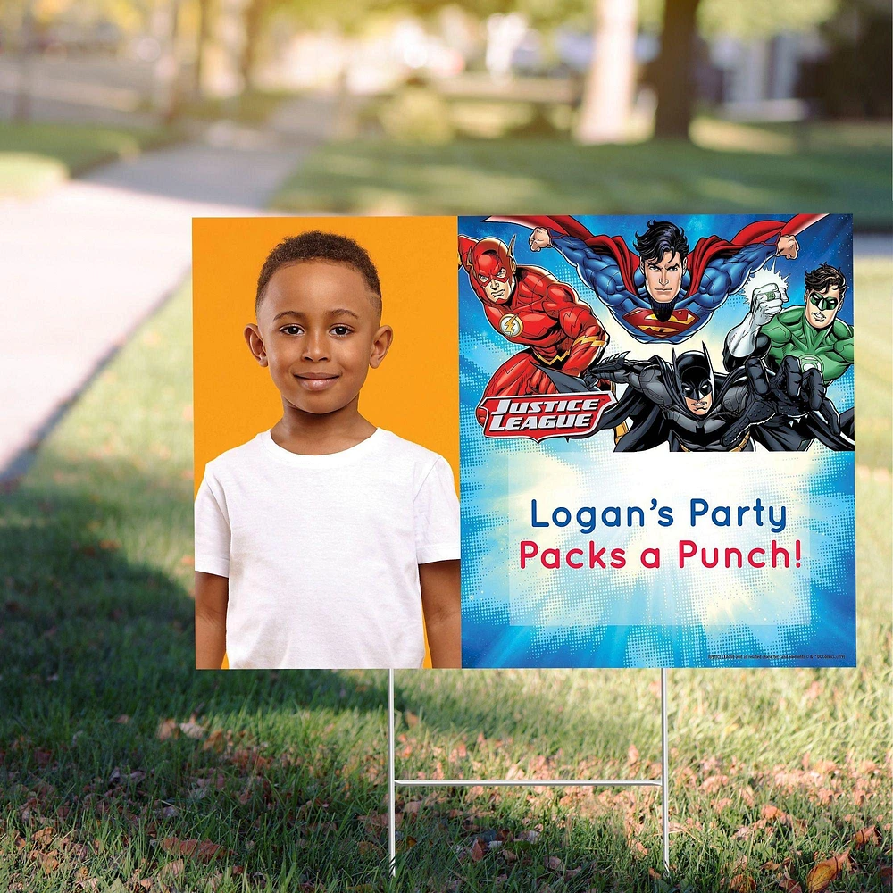 PartyCity Custom Justice League Photo Yard Sign | Hamilton Place