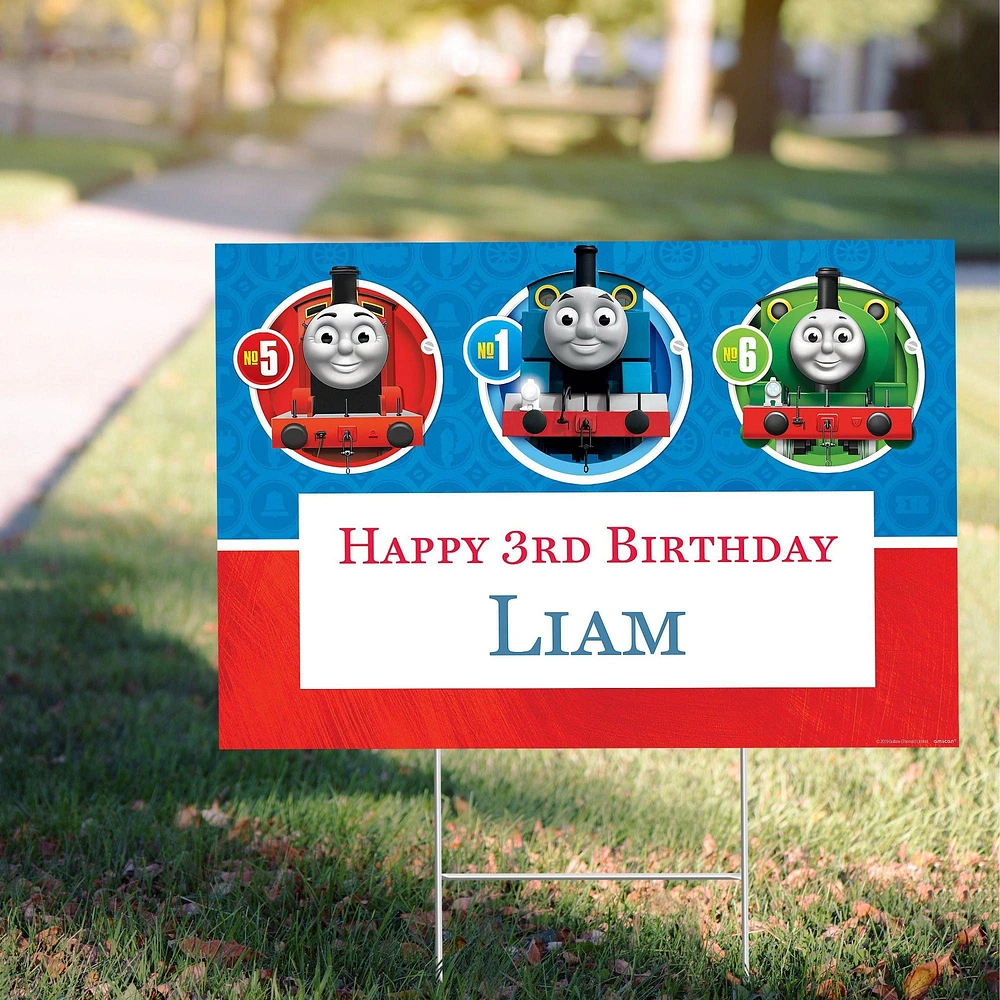 PartyCity Custom Thomas the Tank Engine Yard Sign at Hamilton Place in ...