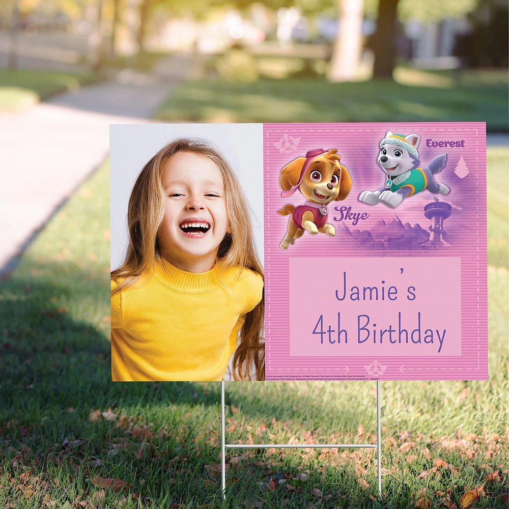 PartyCity Custom Pink PAW Patrol Photo Yard Sign | Hamilton Place