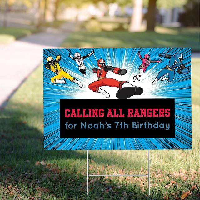 PartyCity Custom Power Rangers Ninja Steel Yard Sign at Hamilton Place ...