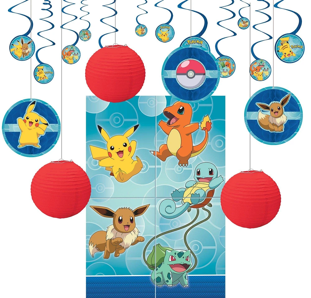 PartyCity Classic Pokémon Party Decorating Supplies Pack - Kit Includes ...