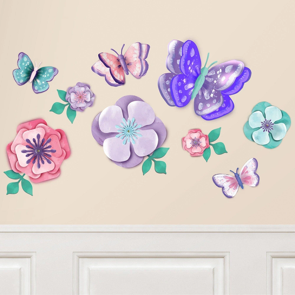 PartyCity Flutter & Floral Cutouts 9ct | Hamilton Place