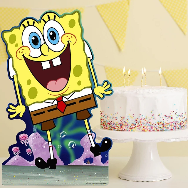 PartyCity SpongeBob SquarePants Centerpiece Cardboard Cutout, 18in at ...