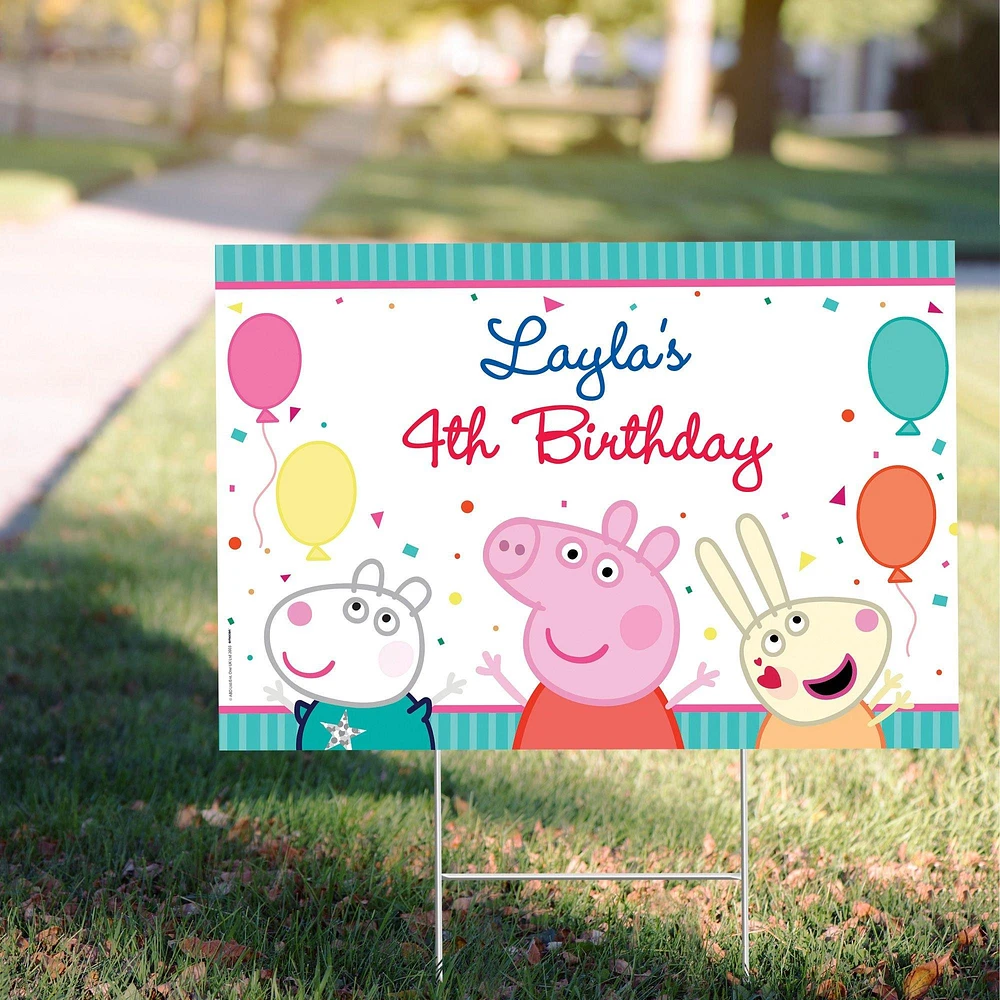 PartyCity Custom Peppa Pig Yard Sign at Hamilton Place in Chattanooga, TN