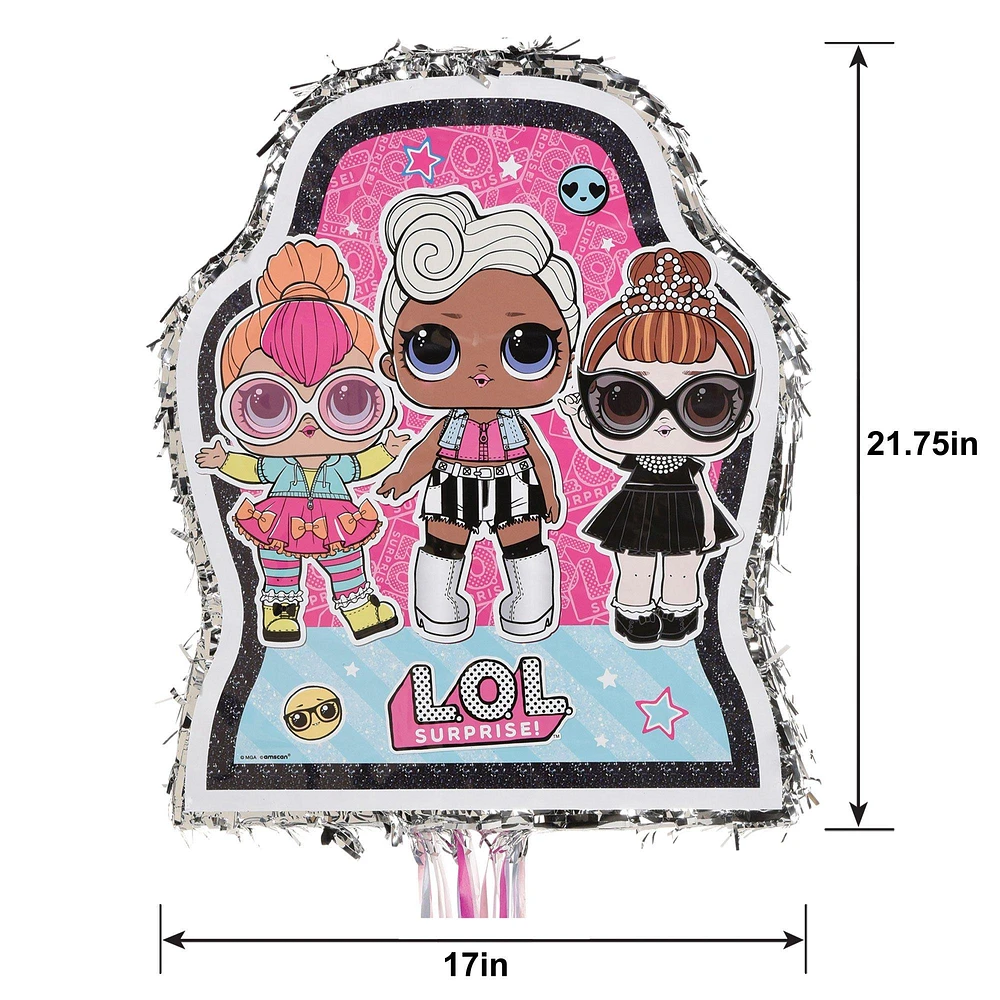 PartyCity L.O.L. Surprise! Together 4-Eva Pull String Pinata, 17in x 21 ...