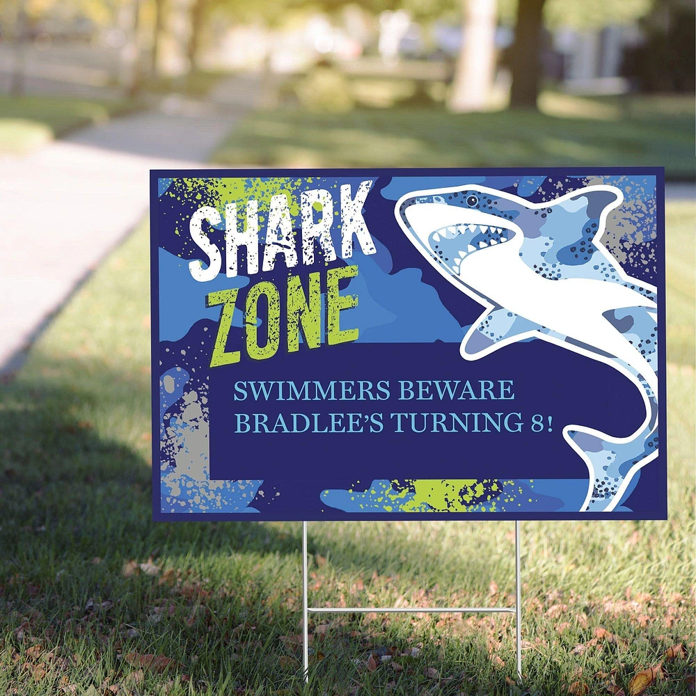 PartyCity Custom Shark Yard Sign | Hamilton Place