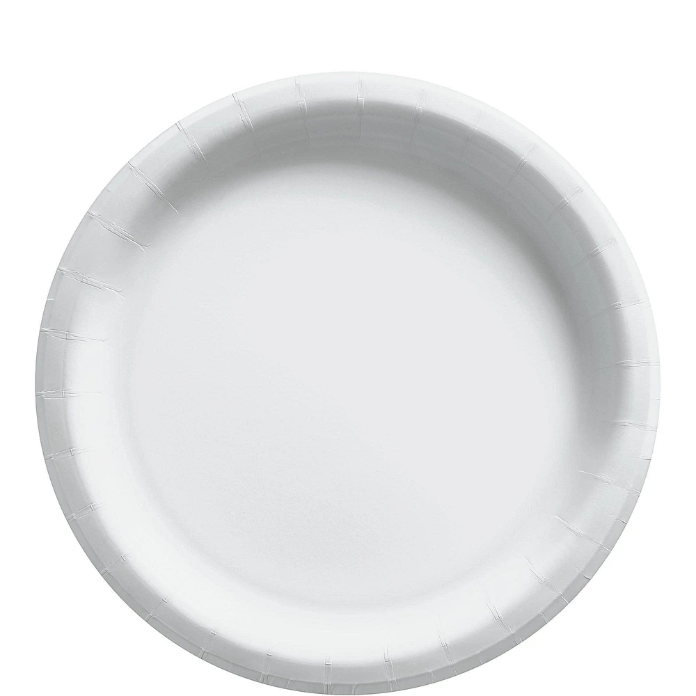 PartyCity White Extra Sturdy Paper Lunch Plates, 8.5in, 150ct ...