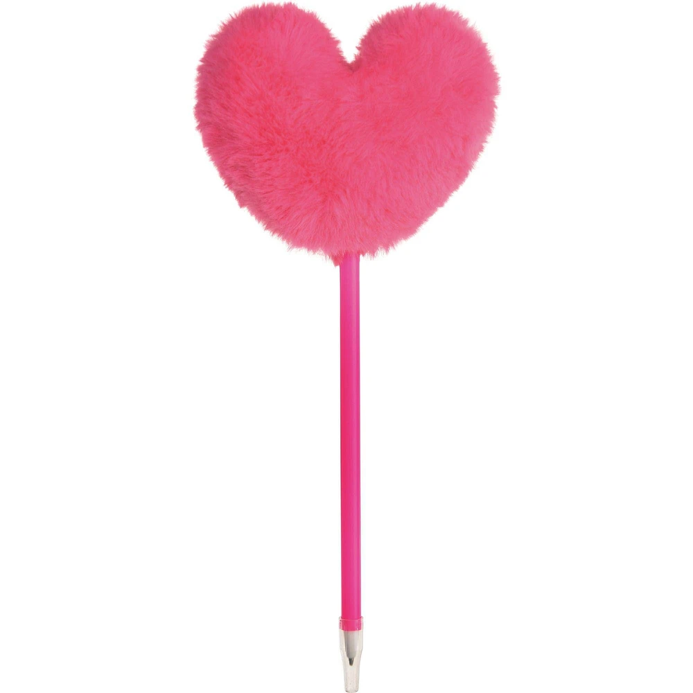 PartyCity Pink Fluffy Heart Pen | Hamilton Place