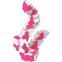 PartyCity Heart Snake Twist Plastic Fidget Puzzle, 9in - Green or Pink ...
