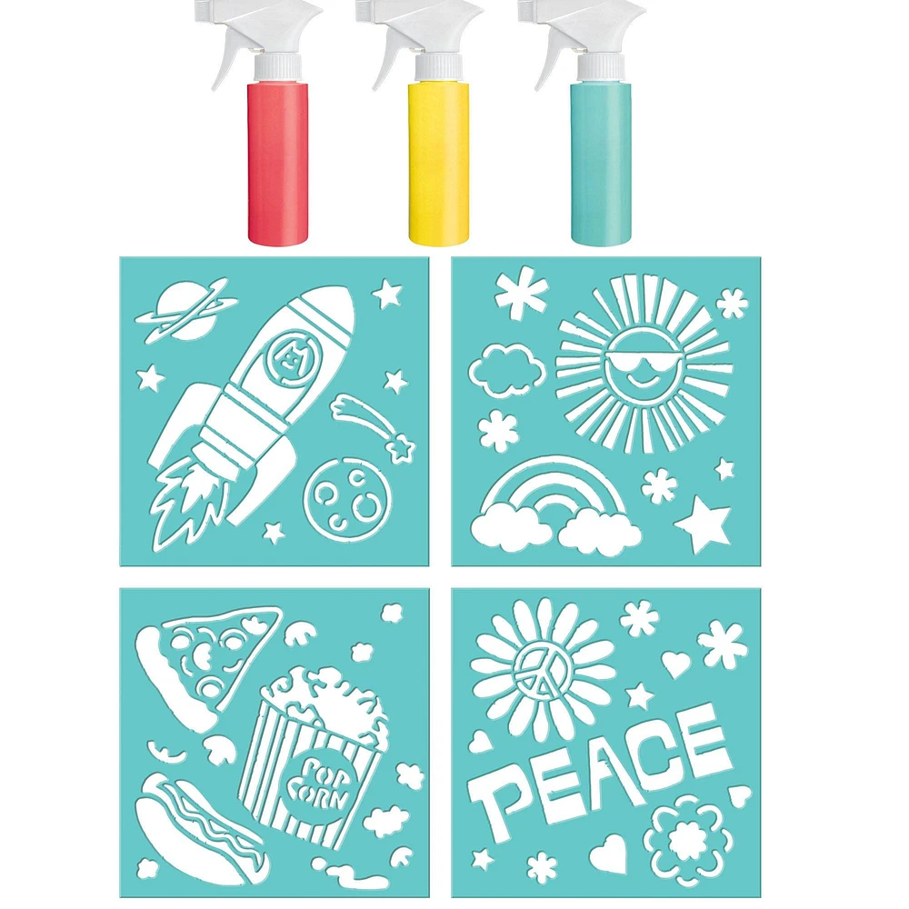 PartyCity Spray Chalk & Stencil Set, 7pc | Hamilton Place