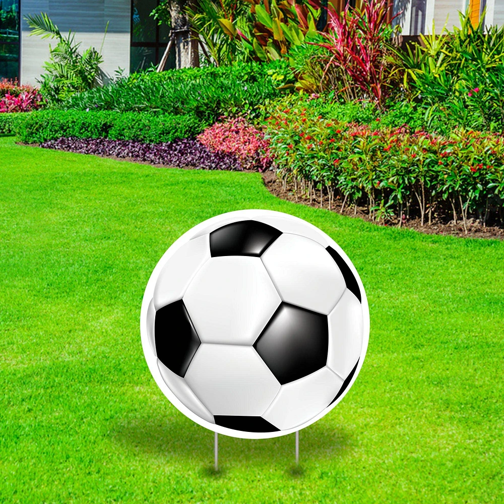 PartyCity Soccer Ball Corrugated Plastic Yard Sign, 19in | Hamilton Place