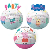 PartyCity Peppa Pig Confetti Party Paper Lanterns, 9.5in, 3ct ...