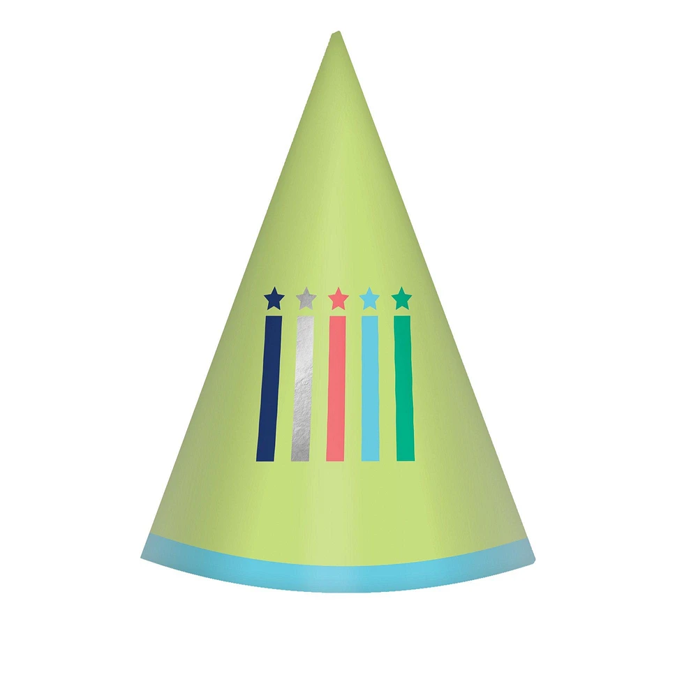 PartyCity Modern Birthday Mini Cardstock Party Hats, 12ct | Hamilton Place