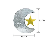 PartyCity Crescent Moon & Hanging Star Pinata, 21.75in x 17.75in ...
