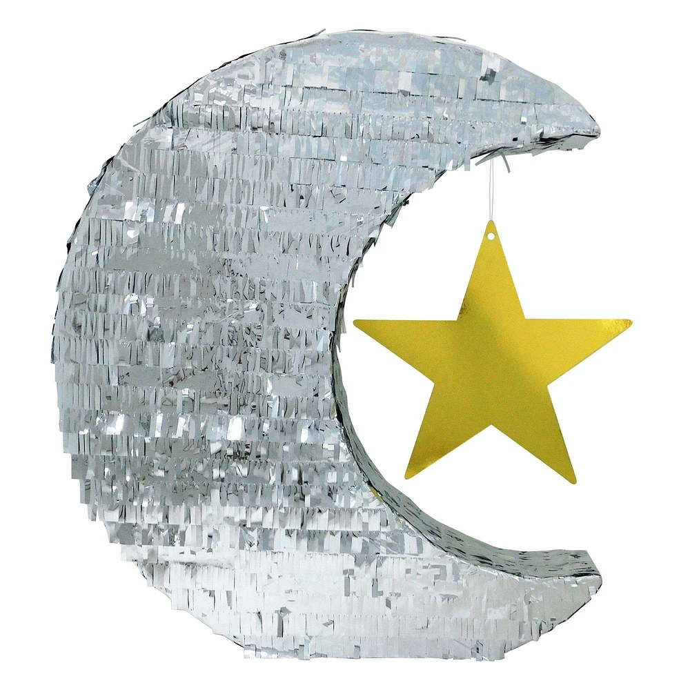 PartyCity Crescent Moon & Hanging Star Pinata, 21.75in x 17.75in ...