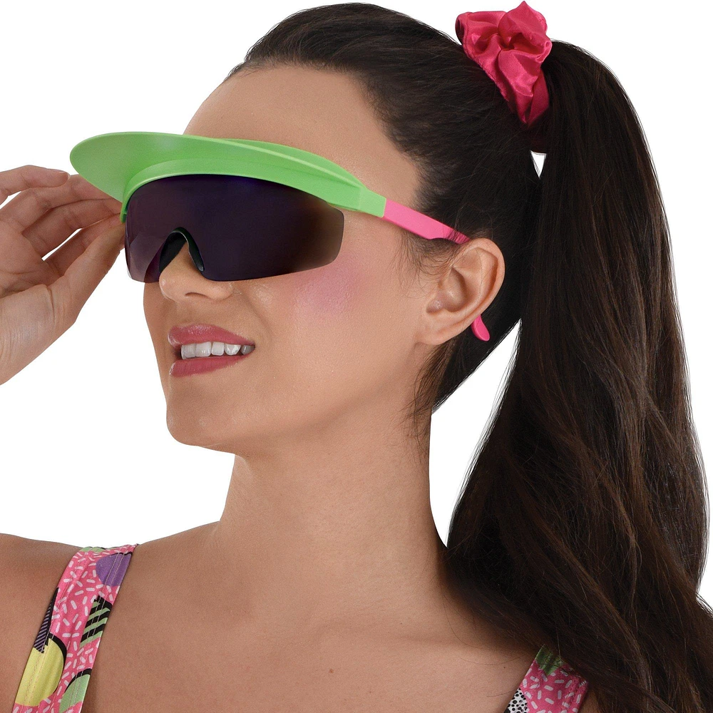 PartyCity 80s Visor with Wrap Around Sunglasses | Hamilton Place