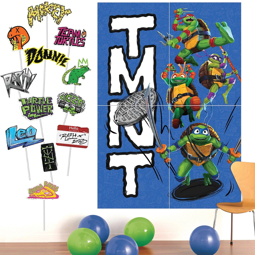PartyCity TMNT Scene Setter with Photo Booth Props - Teenage Mutant ...