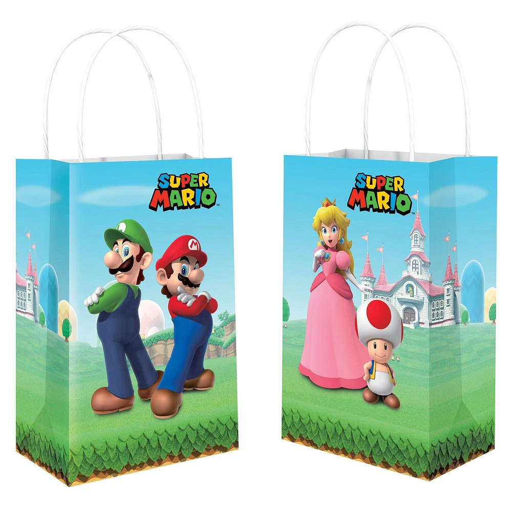 PartyCity Super Mario Bros. Kraft Bags, 8ct | Hamilton Place