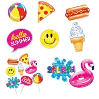 PartyCity Pool Party Cardstock & Plastic Photo Booth Props, 8pc ...