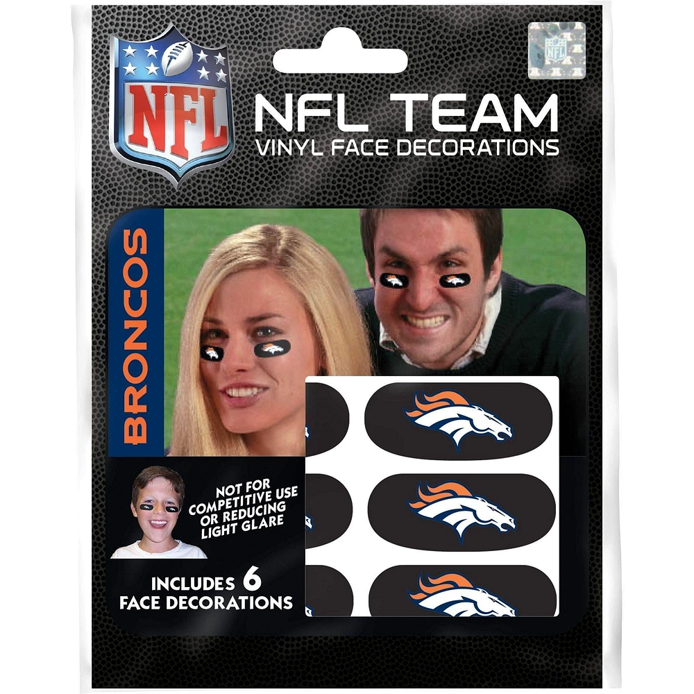 NFL Denver Broncos Eye Black Stickers 6ct | Hamilton Place