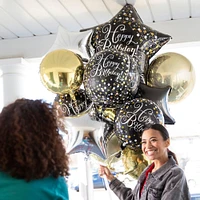 PartyCity White Gold Orbz Balloon, 16in | Hamilton Place