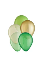 PartyCity 25ct, 5in, Natural 5-Color Mix Mini Latex Balloons - Greens ...