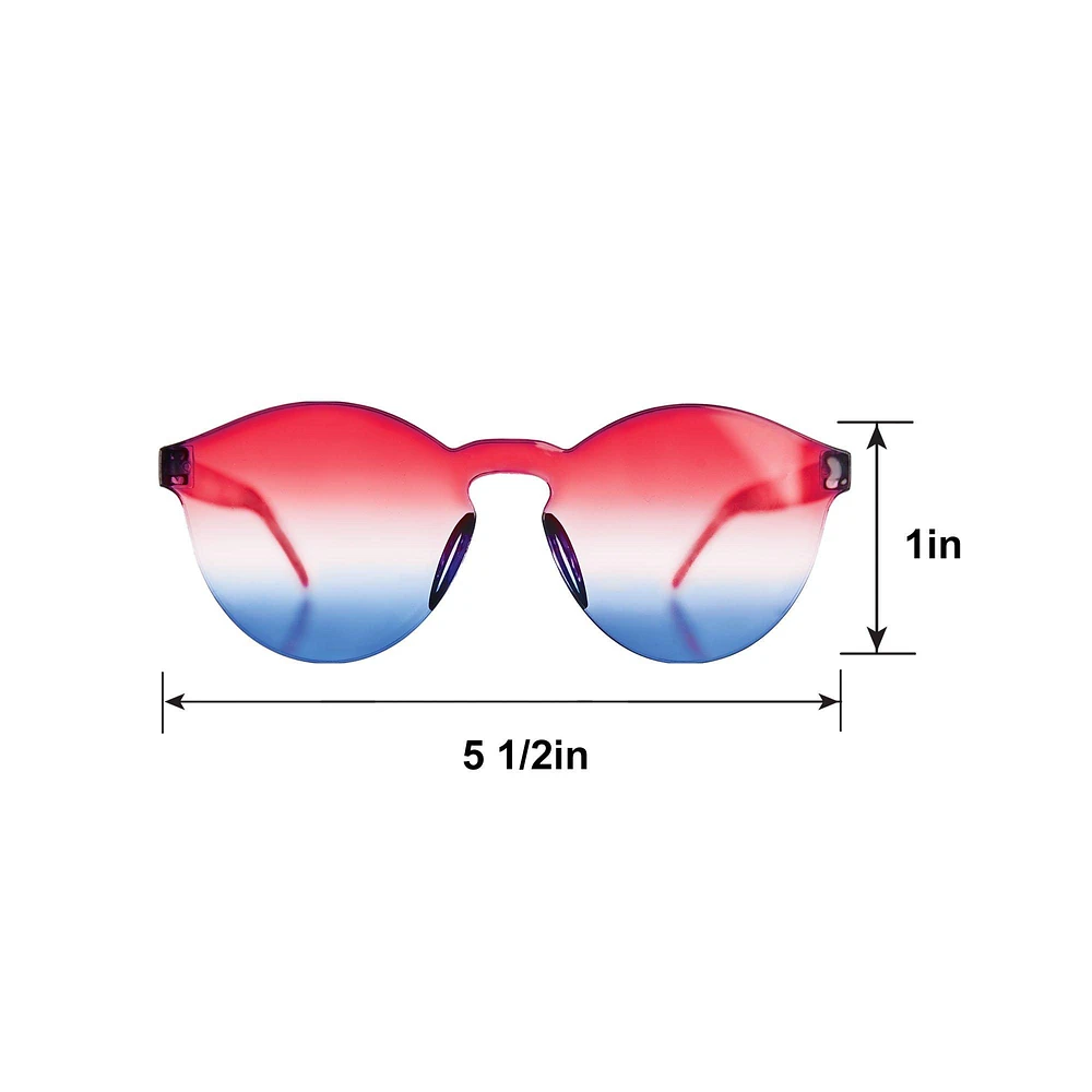PartyCity Frameless Red, White, & Blue Glasses | Hamilton Place