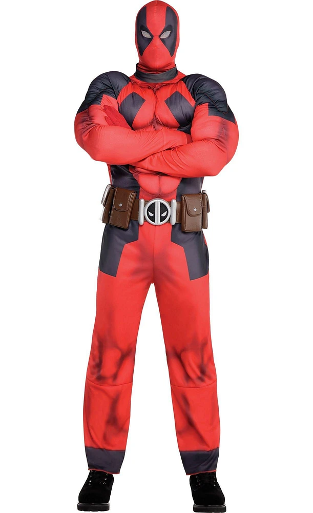 Marvel Adult Deadpool Muscle Costume | Hamilton Place